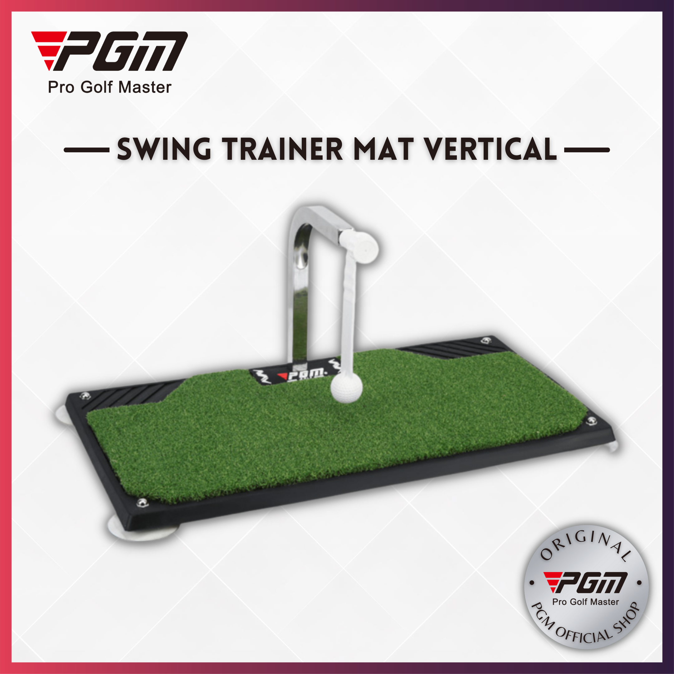 PGM Golf Swing Mat Vertical 360 Trainer Practice Pad Indoor Driving ...