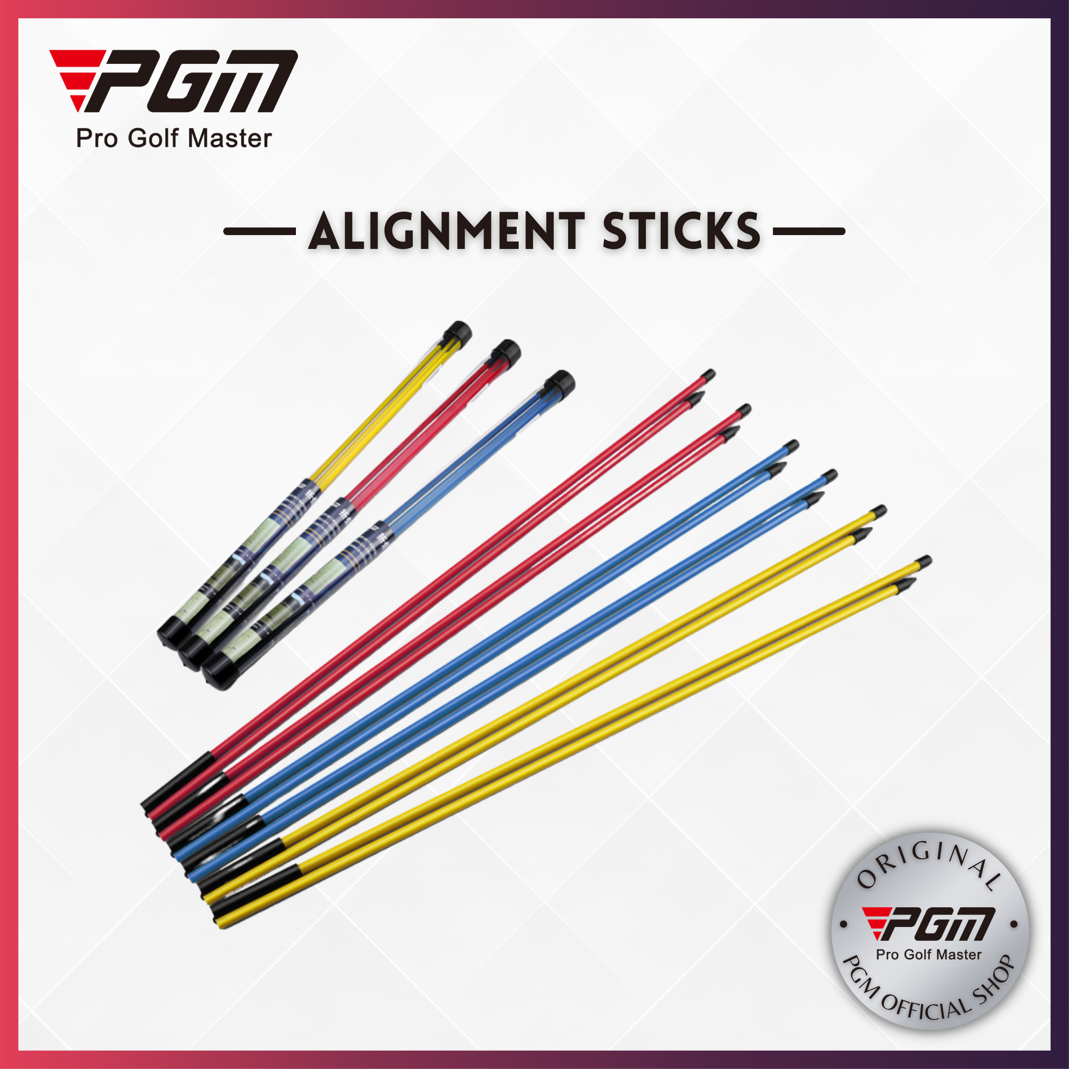 PGM Golf Alignment Stick Set Swing Path Indicator Trainer Practice ...
